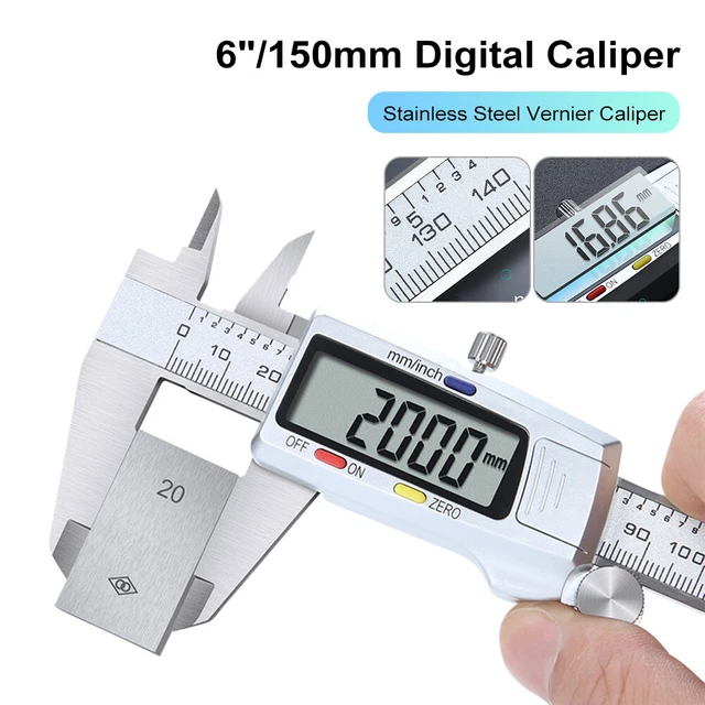 DIGITAL CALIPER, 8 Inch Micrometer Caliper Tool, Vernier Caliper with ...
