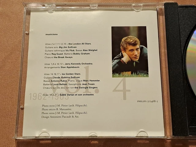 JOHNNY HALLYDAY LES bras en croix CD Miroir n° 4 de la guitare en TBE ...