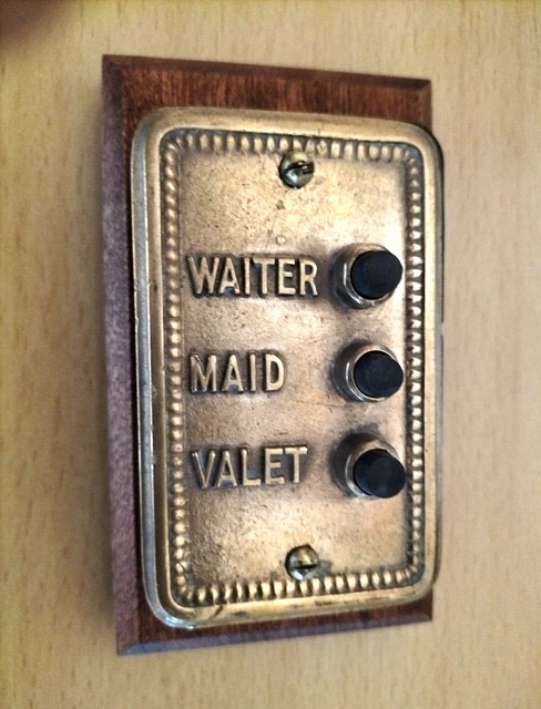 WAITER, MAID, VALET push button call From 1920 30s Art Deco Savoy Hotel ...