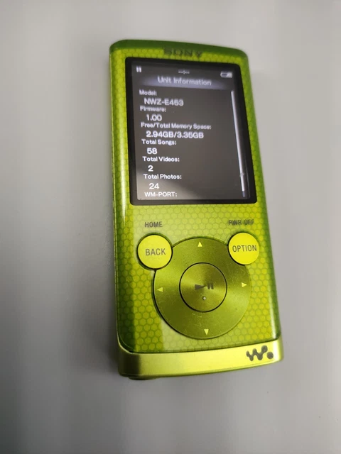 SONY WALKMAN DIGITAL Media Player NWZ-E453 4gb Weak Battery 1-2 Hours ...
