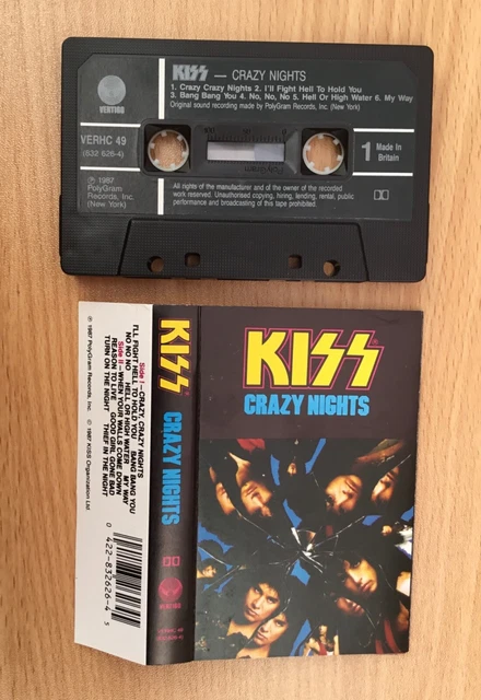 🌟KISS🌟CRAZY🌟CASSETTE ALBUM🌟1980S🌟HARD ROCK🌟HEAVY Metal🌟Uk🇬🇧Seller🌟 £12. ...