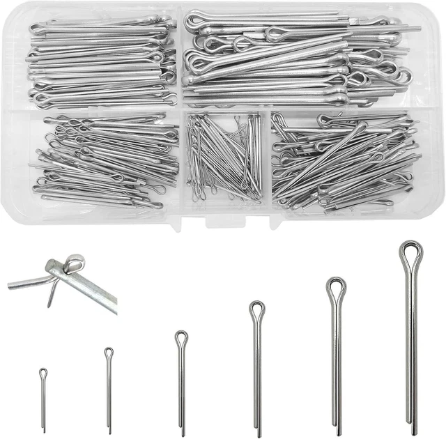 220PCS M4/M3/M2.5/M2/M1.5/M1 STAINLESS Steel Cotter Pins Assortment ...