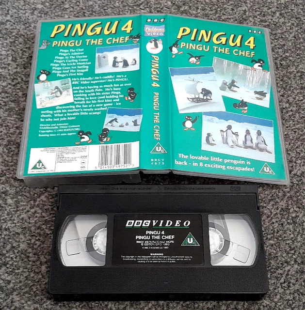 PINGU 4 PINGU The Chef Bbc Video 8 Escapades Pal Vhs Video Kids ...