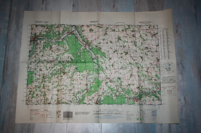 WW2 NORMANDY ORIGINAL map US army 1944 WWII France DDAY #Berna original ...