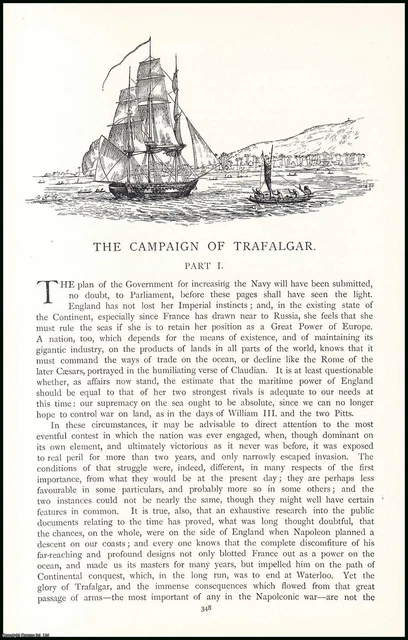 THE CAMPAIGN OF Trafalgar : British Royal Navy. An Uncommon Original ...