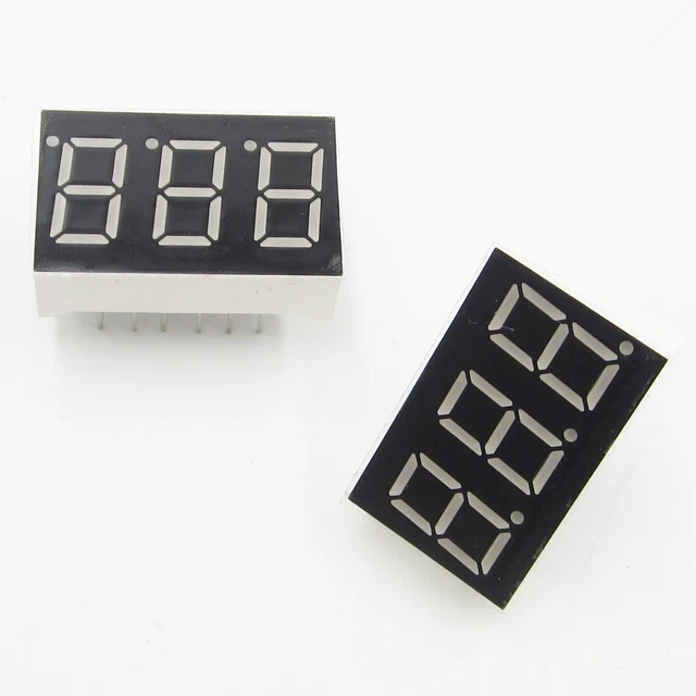 10PCS 0.36 INCH 3 digit 7 seg segment Common Cathode led display Red ...