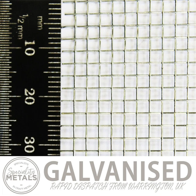 HEAVY DUTY GALVANISED Steel Woven Wire Mesh | 10 Mesh, 2mm Hole, 0.4mm ...