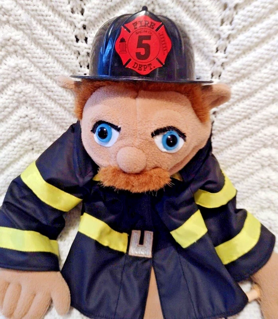 MELISSA & DOUG Fireman Plush Hand Puppet Firefighter Chief Walter Blaze ...