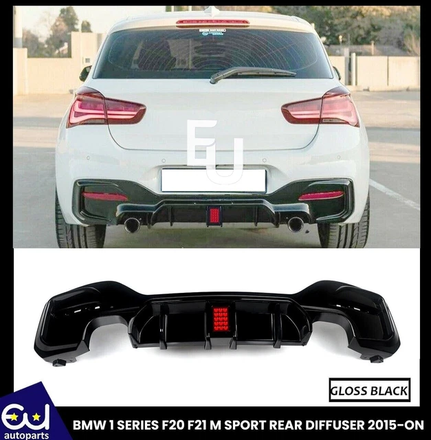 FOR BMW 1SERIES M Sport F20 F21 M135I M140I Gloss Black Rear Diffuser ...