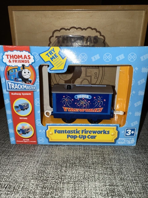 SODOR FIREWORKS CAR ! Thomas Friends Train TRACKMASTER NEW BOX ! POP UP ...