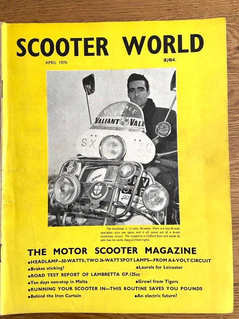 SCOOTER WORLD MAGAZINE April 1970 stories and pictures Lambretta ...