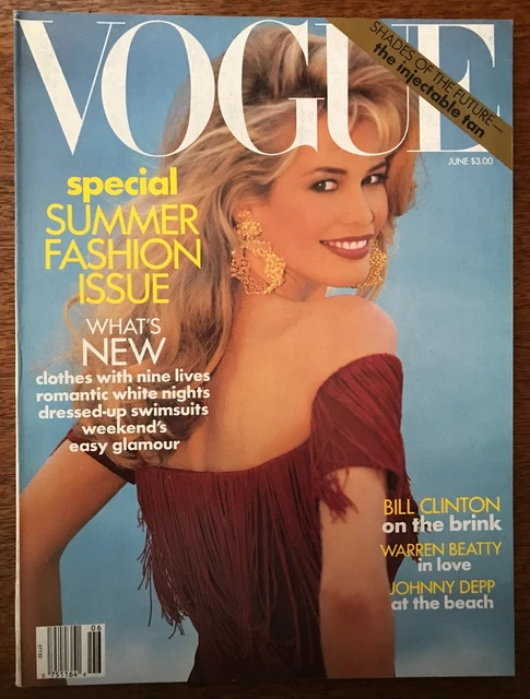 CLAUDIA SCHIFFER - Vogue - June 1992, Johnny Depp, Nicole Kidman ...