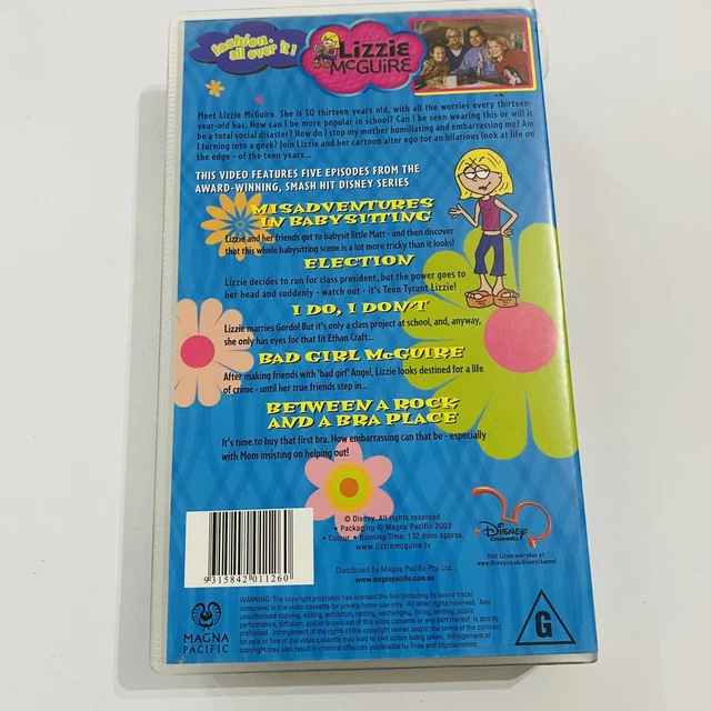 LIZZIE MCGUIRE VHS Video Disney TV Show VHS Video Tape Y2K Nostalgia ...