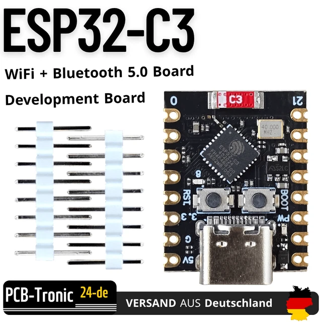 ESP32-C3 SUPER MINI Development Board WiFi Bluetooth USB-C IoT Sensoren Arduino EUR 4,25 ...