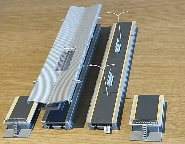 KATO DX ISLAND Platform Set With Lighting Units, Assembled and Detailed ...