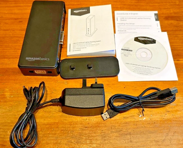 AMAZONBASICS USB 3.0 Universal Laptop Docking Station for Windows £13.99 - PicClick UK