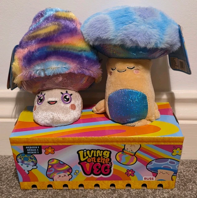 LIVING ON THE Veg Series 1 Mushroom Plush Toys Brand New Maisey & Zeek ...