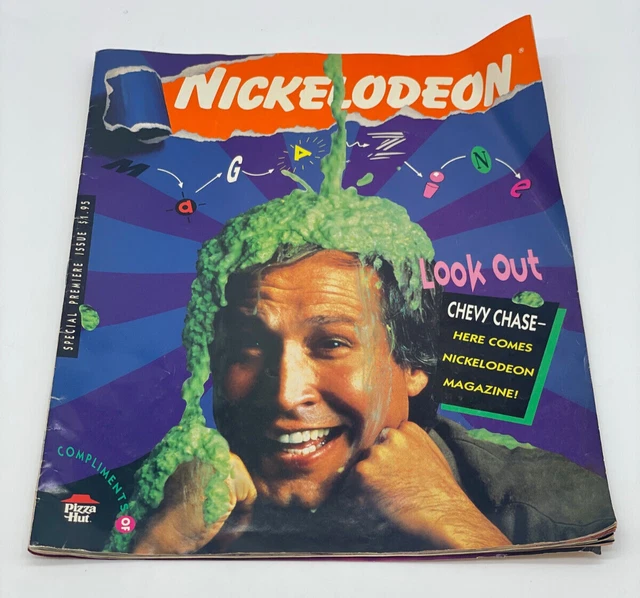 NICKELODEON MAGAZINE 90S First Premiere Issue Chevy Chase Pizza Hut ...