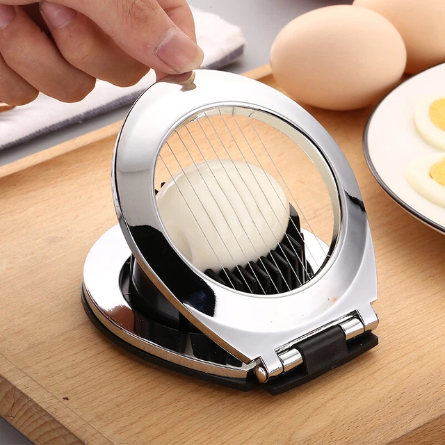 2 IN 1 Stainless Steel Egg Slicer Eggs Cutting Slices and Wedges Egg ...