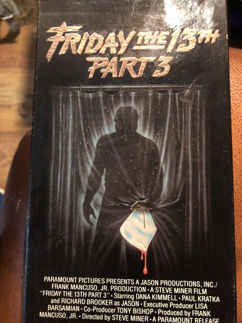FRIDAY THE 13TH - Part 3 VHS 1982 Movie 1990 Paramount Release Horror ...