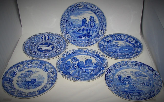 6 SPODE THE Blue Room Collection TRADITIONS Series Dinner Plates ...