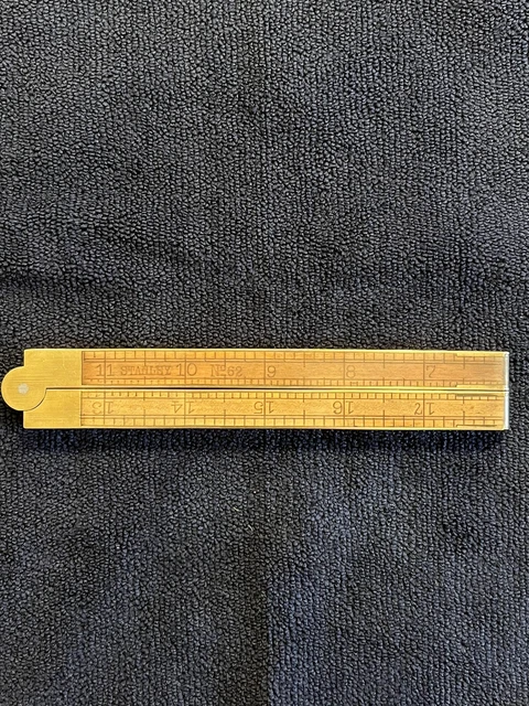 RARE VINTAGE ANTIQUE STANLEY FOLDING BOXWOOD RULER NO.62 RULER GREAT ...