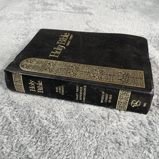 VINTAGE HOLY BIBLE KJV 1976 Giant Print Red Letter Regency 883B King ...