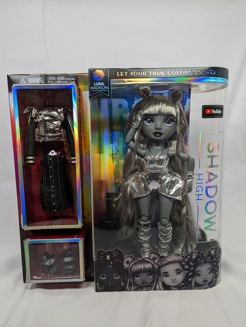RAINBOW HIGH SHADOW Series 1 Luna Madison Greyscale Box Fashion Doll ...