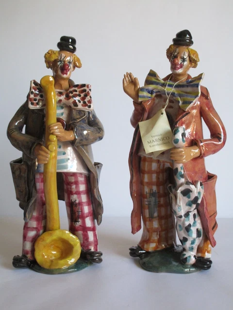 2X GROSSE KERAMIK CLOWN FIGUR MARNICO KERAMIKFIGUR CLOWNFIGUR 80er JAHRE UNIKAT EUR 89,00 ...