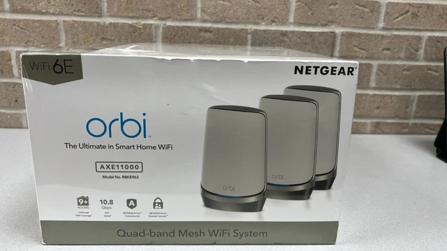NETGEAR ORBI RBKE963 Quad-Band AXE11000 Wi-Fi 6E Mesh System White ...