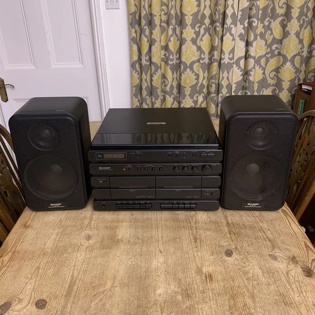 VINTAGE SHARP HI-FI Midi Stereo System CMS N45 & Speakers - Spare or ...