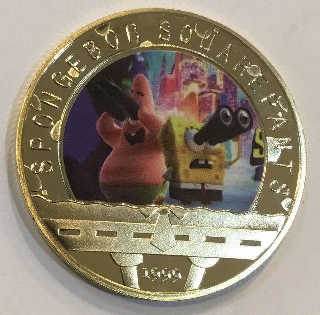 SPONGE BOB SQUARE Pants Patrick Star Cartoon Coin Medal £5.60 - PicClick UK