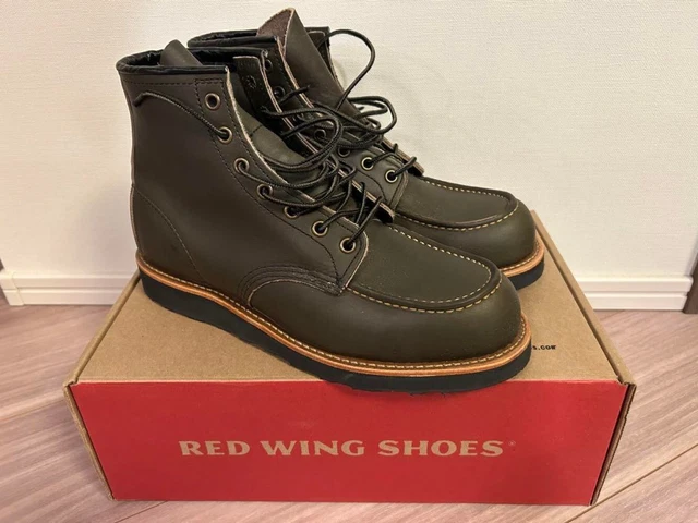 RED WING BOOTS 8828 6-INCH CLASSIC MOC US:8.5D Leather Black 031067d £ ...