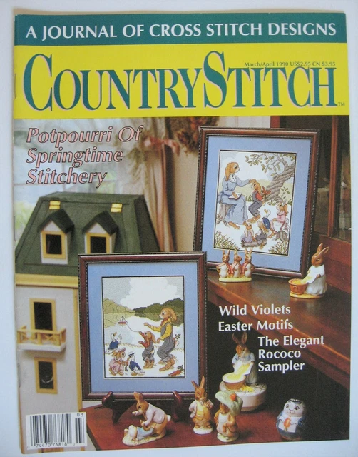 COUNTRY STITCH CROSS Stitch Magazine Back Issue March/April 1990 £5.32 ...