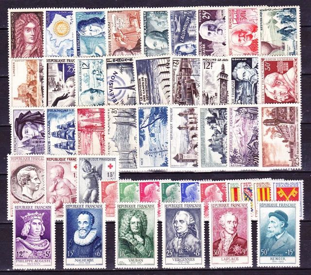 FRANCE ANNEE COMPLETE 1955 TIMBRES NEUFS** superbe EUR 32,00 - PicClick FR