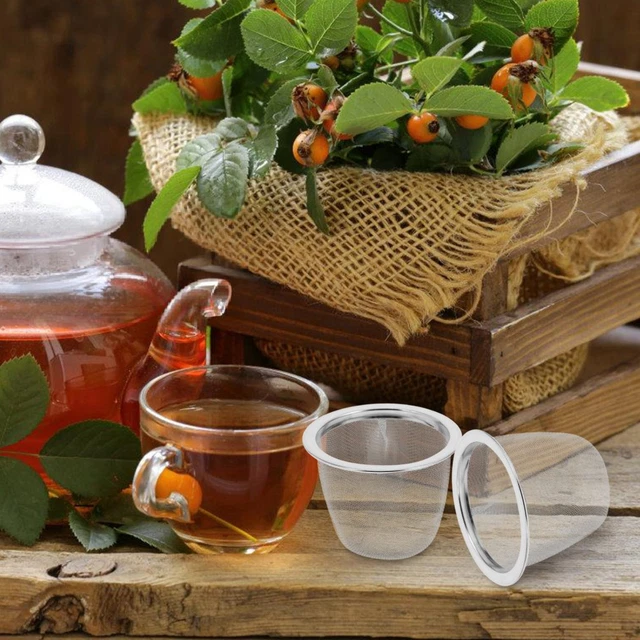 2 PCS STURDY Tea Strainer Loose Leaf Filters Mesh Infuser Basket £6.99 ...