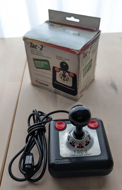 SUNCOM TAC-2 IN originaler Box/OVP -Rarität- Joystick 9-Pin Atari C64 ...