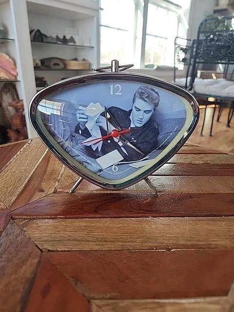 VINTAGE EARLY 2000S Retro Elvis Presley fanmail clock. Clock And Alarm ...