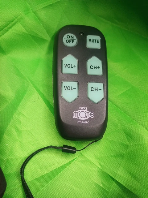 EASY MOTE DT-R08BC Backlit Big Button Universal TV Remote Black With ...