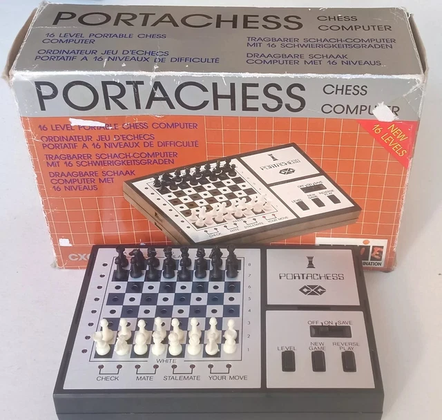 JEU D'ÉCHECS ÉLECTRONIQUES Portatif Portachess CXG-202 Testé Chess ...