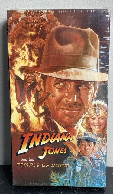 INDIANA JONES AND the Temple Of Doom VHS Paramount Pressing New 1989 ...