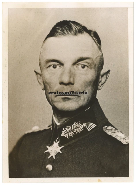 ORIG. PRESSE FOTO Portrait General Fedor VON BOCK mit Pour le Mérite ...