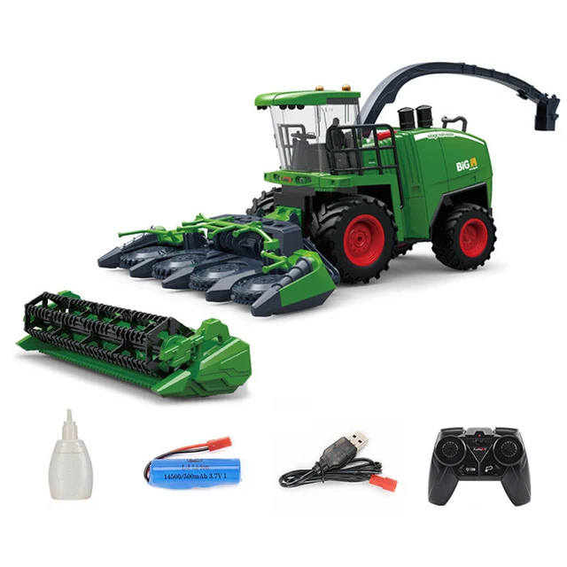 1:24 REMOTE CONTROL Tractor with Harvester RC Farm Tractor Boys Toys ...