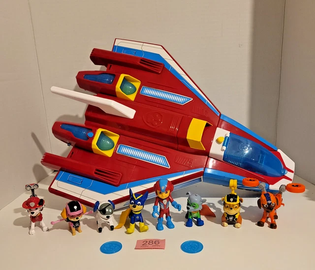 PAW PATROL SUPER Paws Mighty Jet Plane with Figures & Discs Bundle £44. ...