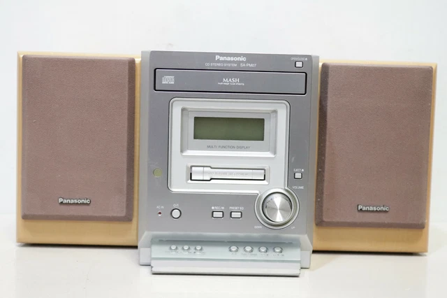 PANASONIC SA PM07 Mini CD Stereo System with Radio Cassette & Speakers ...