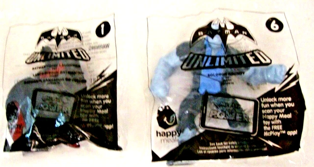 MCDONALD'S HAPPY MEAL Toy #1 Batman Disc Launchers, #6 Solomon Grundy ...