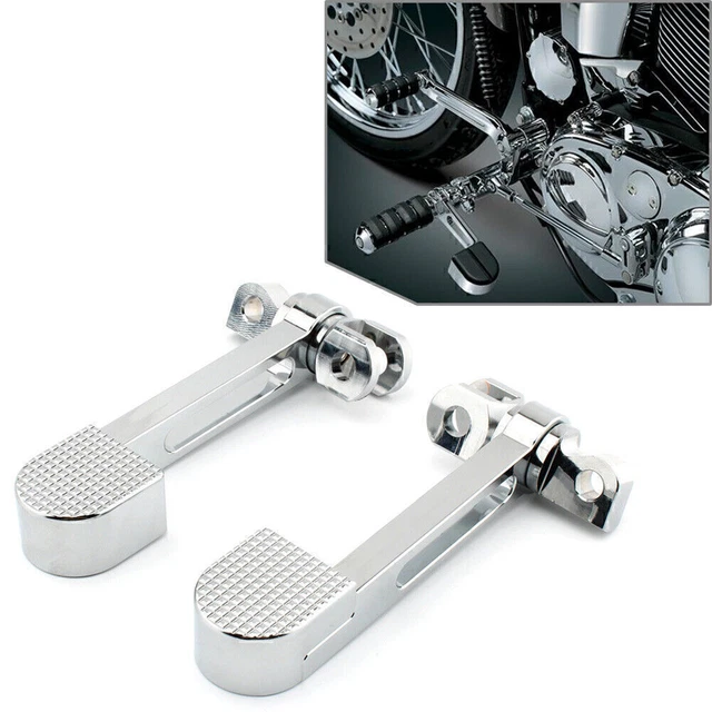 CHROME FOOTREST PEG Mount Bracket Heel Rest For Harley Sportster XL 883 ...