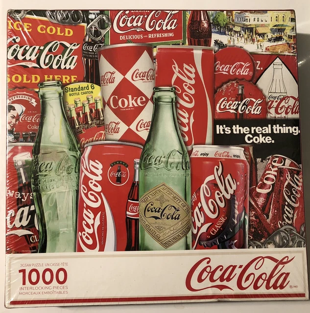 SPRINGBOK THEN AND Now Coca Cola Coke 1000 Piece Jigsaw Puzzle 24x30 ...