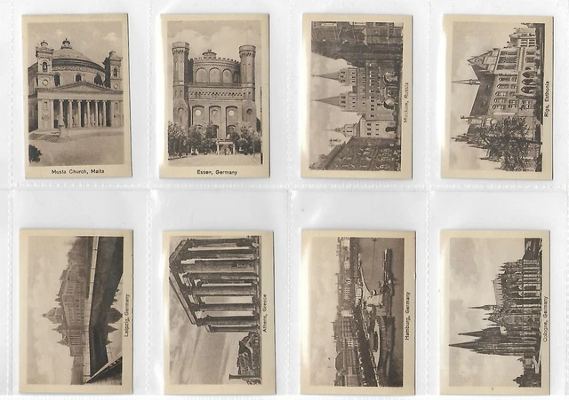 JOHN SCERRI WORLDS Famous buildings complete set 100 cigarette cards £ ...