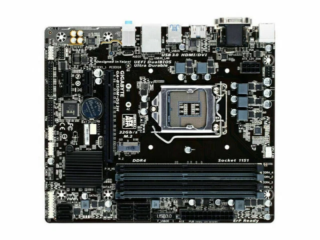 GIGABYTE GA-B150M-DS3H SOCKET 1151/H4 Motherboard Intel B150 DDR4 m-ATX ...